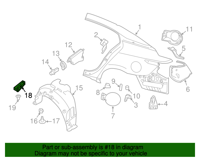 2016-2021 Nissan Maxima Pressure Vent 76805-4RA0A | QuirkParts
