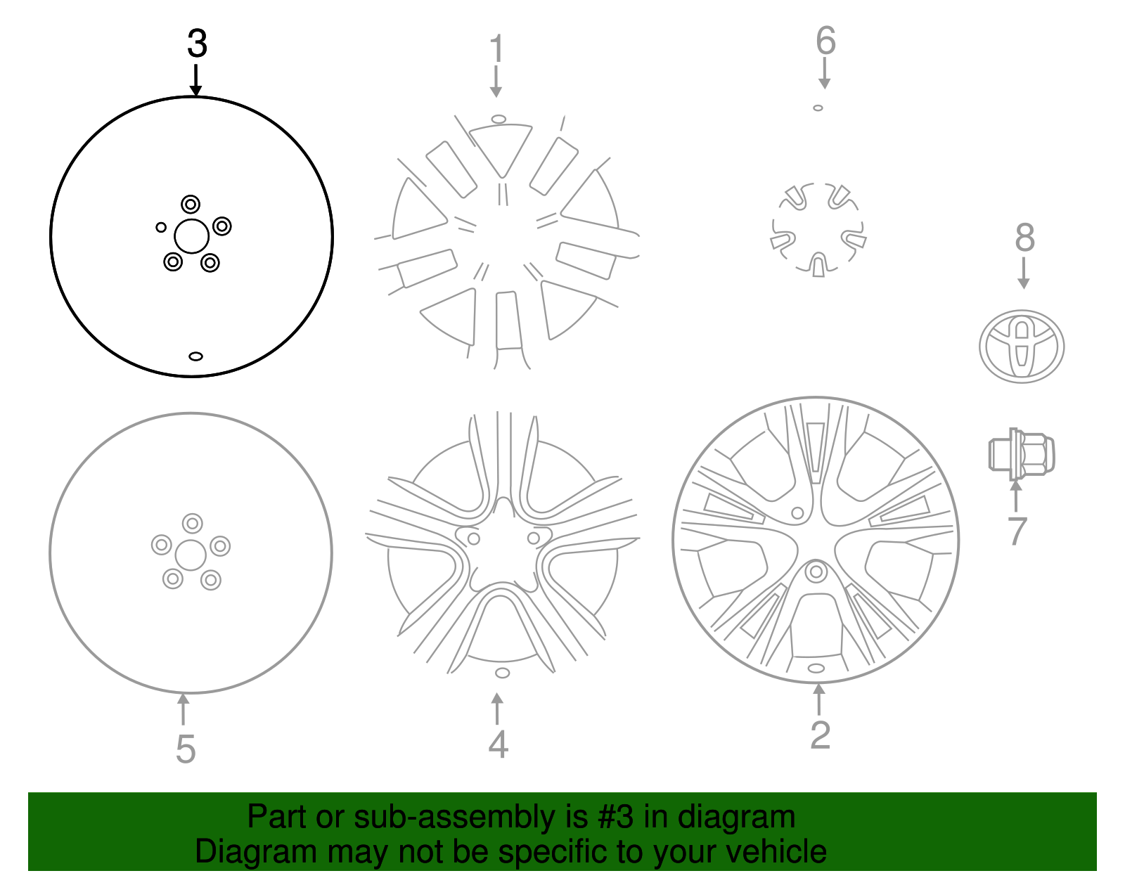42611-0E610 - Wheel Disc, Tire not included | Toyota Parts Delivered