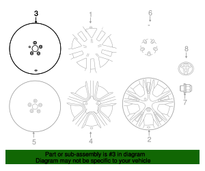 Genuine Toyota Wheel Alloy 18 Inch part# 42611-0E450 for 2017-2019 ...