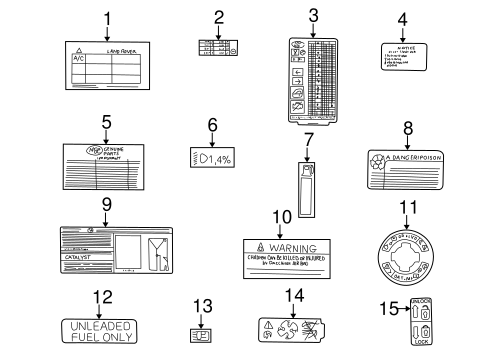 Labels for 2002 Land Rover Discovery | OEM Parts Online