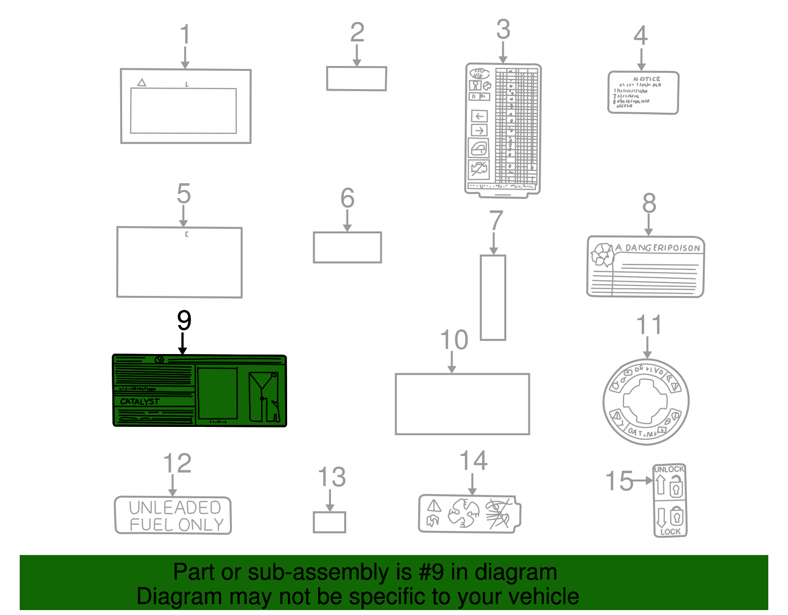 2003-2004 Land Rover Discovery Emission Label BAC000982 | JaguarParts.com