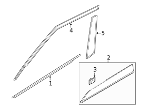 Genuine Lower Molding for 2020-2023 Hyundai Venue | Part# 87721-K2000 ...