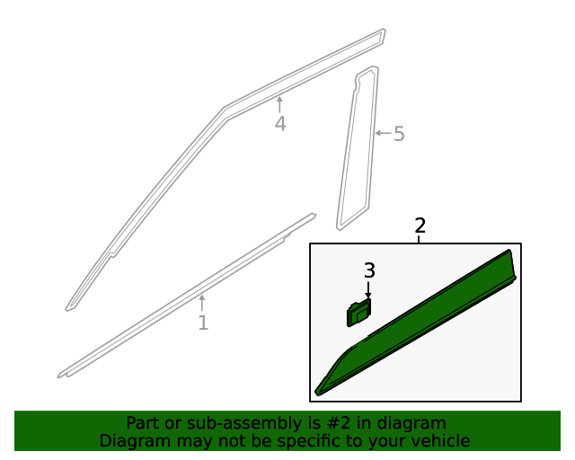 87721-K2010 - Door Molding 2020-2023 Hyundai Venue | AutoNationParts.com