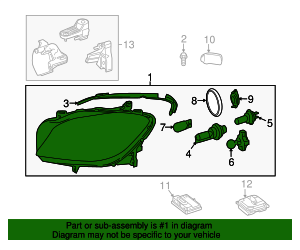 166-820-59-59 - Composite Headlamp - Right 2012-2015 Mercedes-Benz ...