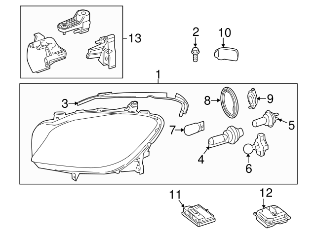 166-820-59-59 - Composite Headlamp - Right 2012-2015 Mercedes-Benz ...