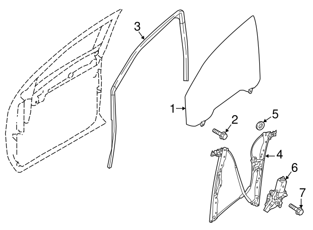 2017-2024 Nissan Window Motor 80731-EZ00A | Parts for Nissans