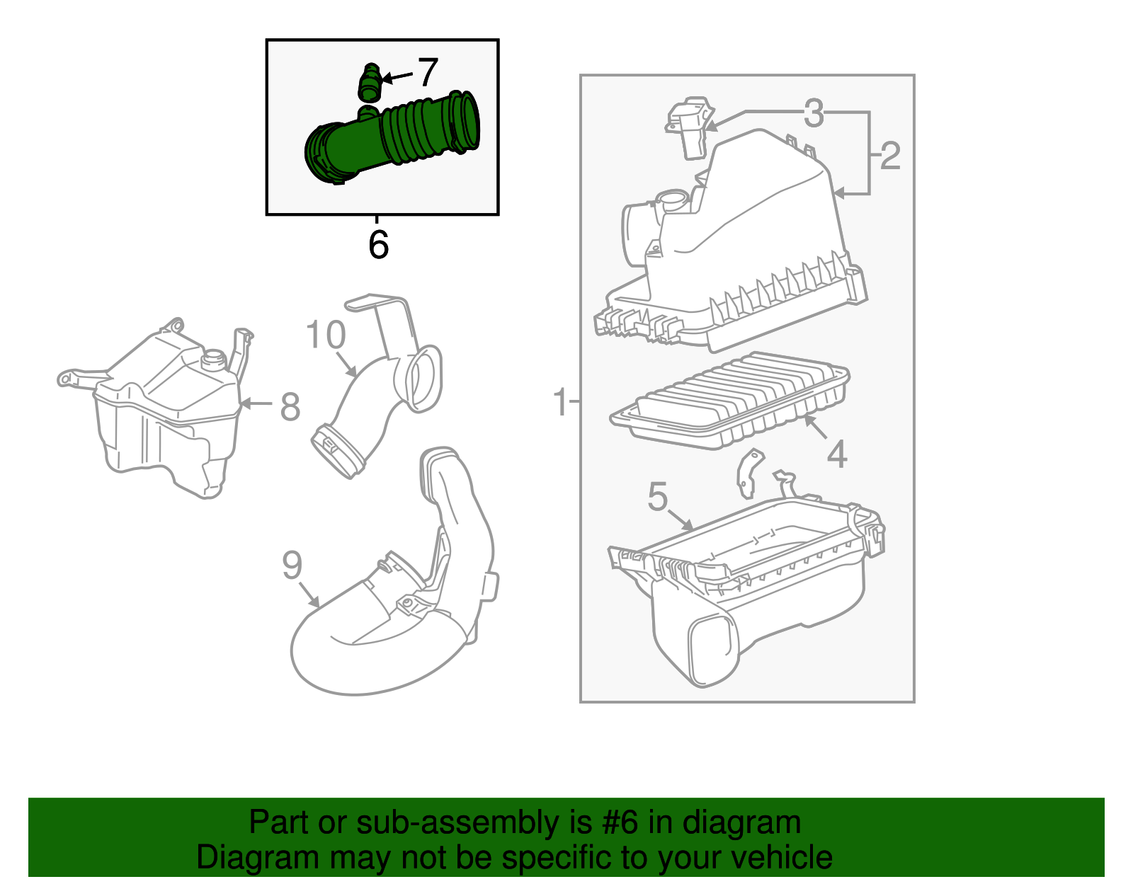 2009-2013 Toyota Air Hose 17881-0T040 | Toyota Parts Center
