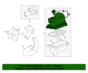 2009-2013 Toyota Corolla Upper Cover 17705-22211 | Toyota Parts