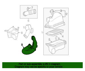 2009-2013 Toyota Inlet Tube 17752-0T030 | OEM Parts Online