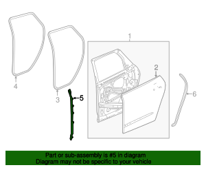 2018-2024 Buick Enclave Rear Driver Side Door Front Auxiliary ...