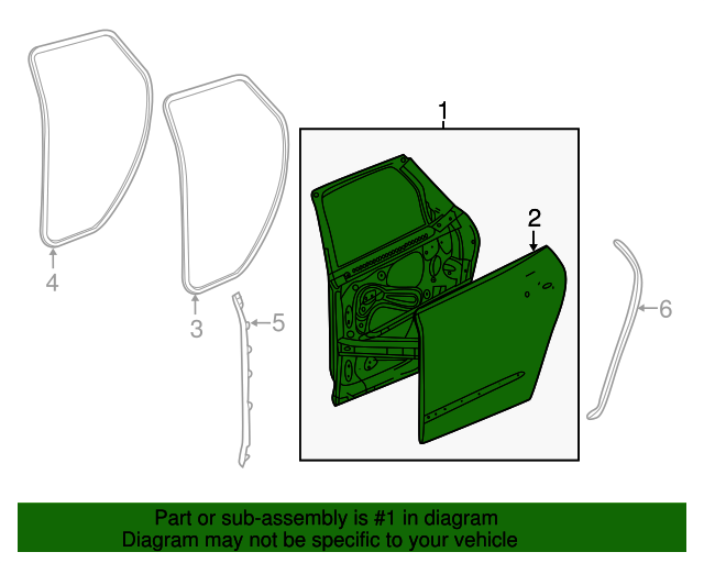 2018-2024 Buick Enclave Rear Passenger Side Door 84697858 GM ...