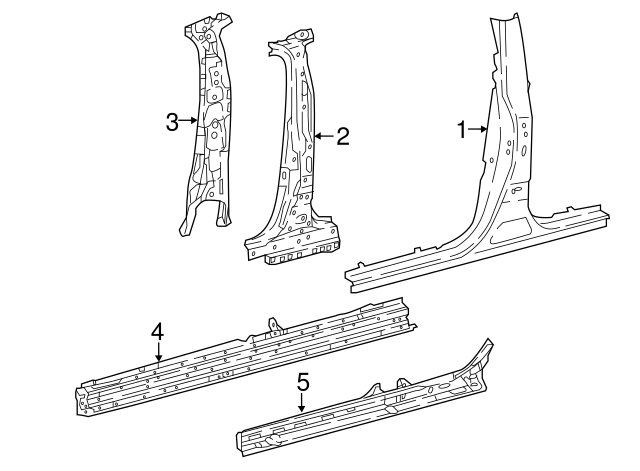 2018-2024 Lexus Rocker Reinforced 61401-50901 | OEM Parts Online