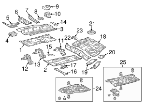 2010-2015 Toyota Under Cover 58166-47020 | OEM Parts Online