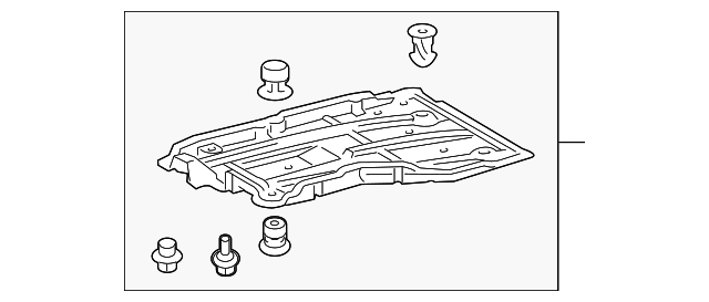 2010-2015 Toyota Under Cover 58165-47020 | Toyota Parts Center