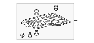 2010-2015 Toyota Under Cover 58166-47020 | OEM Parts Online