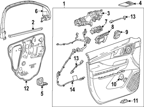 Interior Trim - Front Door for 2025 Buick Enclave | GMPartsDirect.com