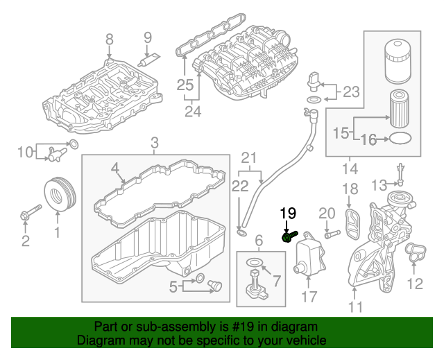 2019-2020 Volkswagen Arteon Oil Cooler Bolt N-911-976-01 | QuirkParts