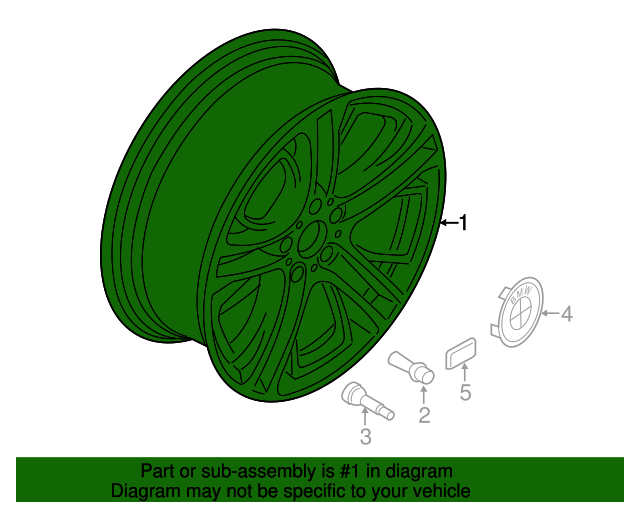 36116862886 - 2015-2018 BMW X4 Wheel, Alloy (36-11-6-862-886) | BMW of ...