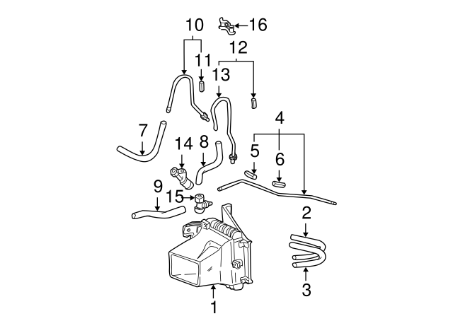 90462-12074 - Transmission Oil Cooler Line Clamp - 1998-2007 Toyota ...