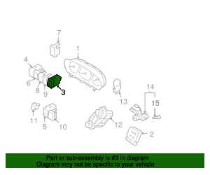 2006-2008 Hyundai Sonata Instrument Light Rheostat 94950-3K500 | QuirkParts