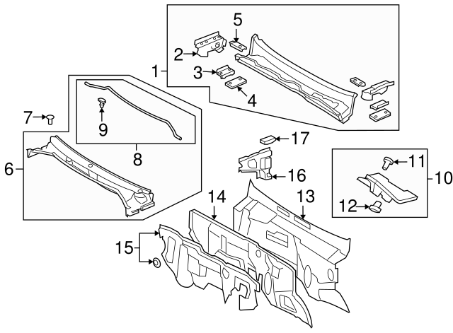 2008-2013 Toyota Land Cruiser Cowl Top Panel 55703-60290 | Toyota Parts ...