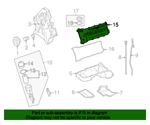 2007-2015 Mercedes-Benz Engine Valve Cover 156-016-20-05 | AutoNation Parts