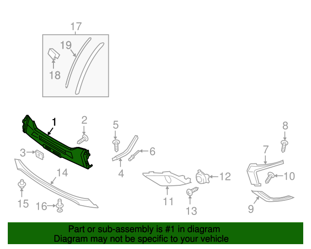 2016-2018 Mitsubishi Outlander Center Panel 6400J047 | Mitsubishi Parts ...