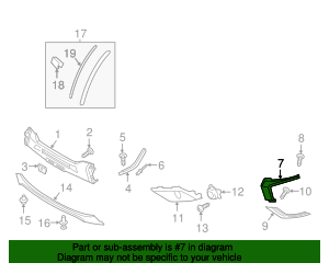 2016-2020 Mitsubishi Side Molding 6407A145 | Auto Parts
