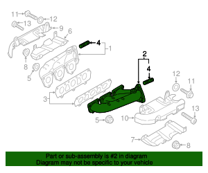 2011-2018 Porsche Cayenne Exhaust Manifold 958-111-129-00 | OEM Parts ...