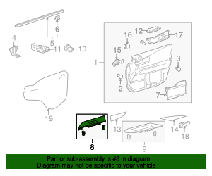 Lexus OEM Switch Bezel Part# 74231-48090-F0 | OEM Vehicle Parts