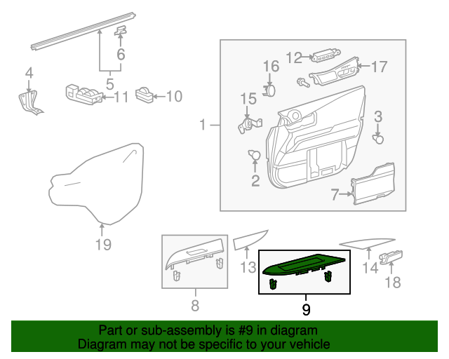 2010 Lexus RX350 Switch Bezel 74232-48080-E1 | OEM Parts Online