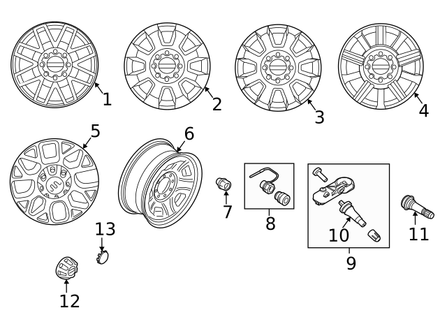 2020-2022 Ford F-250 Super Duty Wheel Assembly LC3Z-1007-C | Blue ...