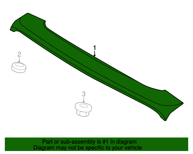 87210-1G200 - Spoiler 2006-2011 Kia Rio5 | Kia.Parts Store