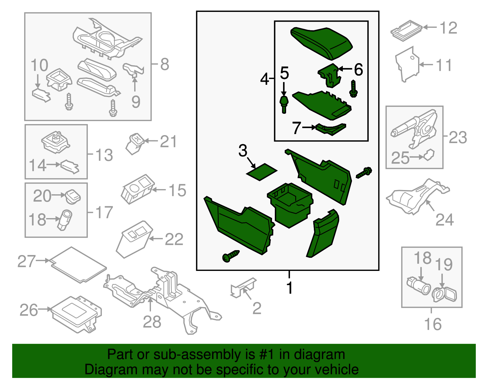 2014-2016 Mazda 3 Center Console BJS7-64-420A-02 | Real Mazda Parts