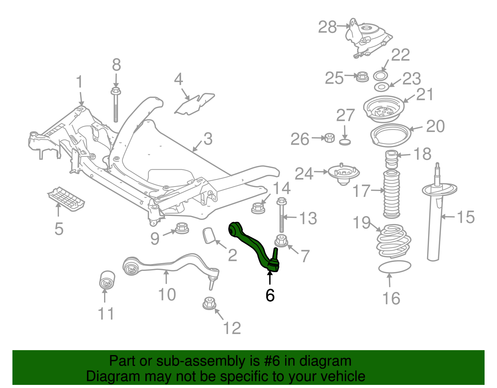 31122347965 - 2006-2010 BMW Rear Lower Control Arm (31-12-2-347-965 ...