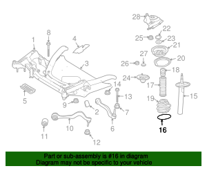 31331096664 - 1999-2010 BMW Lower Spring Pad (31-33-1-096-664) | BMW of ...