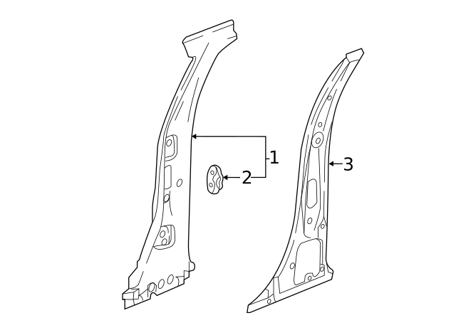 84623521 - Passenger Side Center Pillar Outer Panel Reinforcement 2020 ...