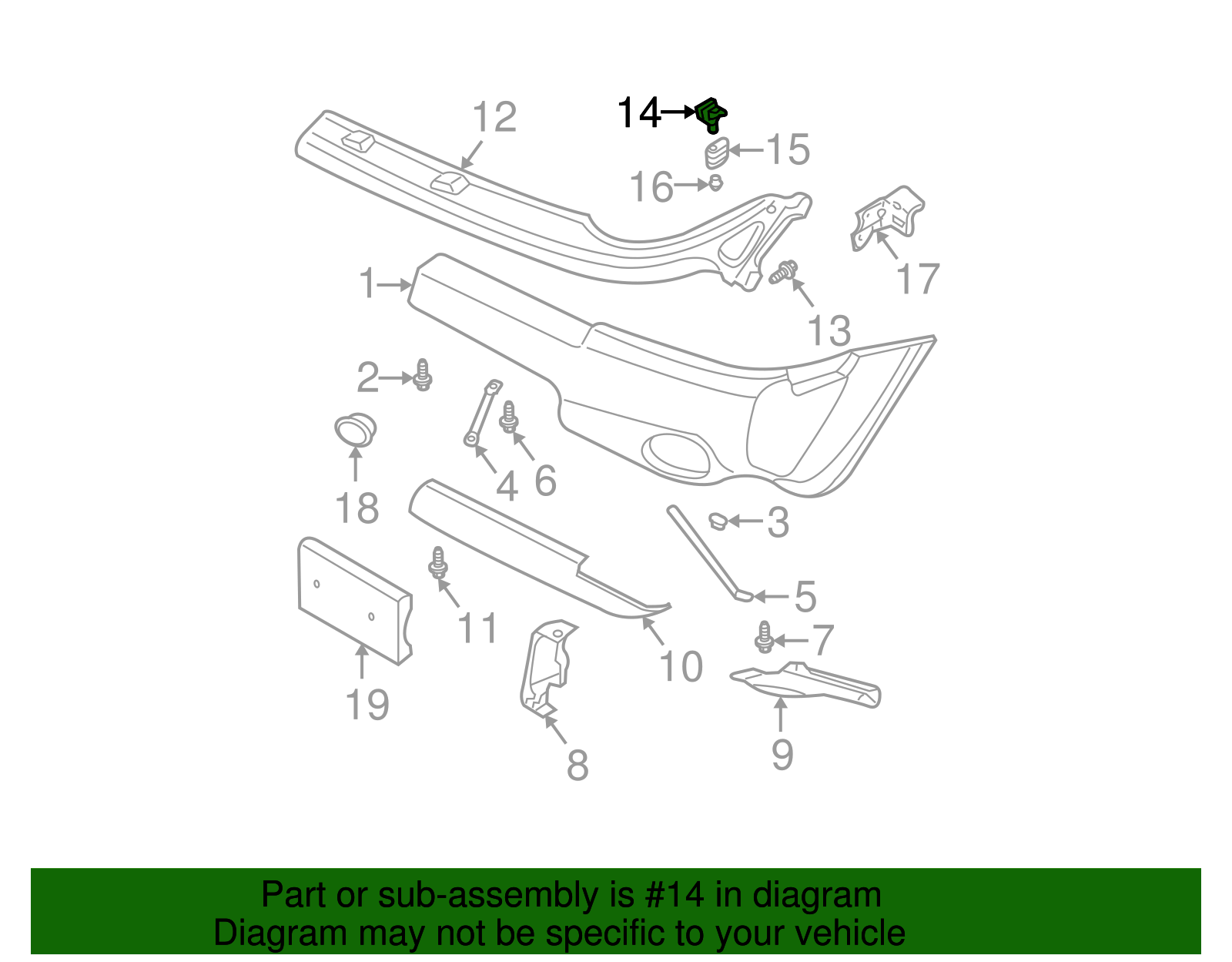 1998-2004 Nissan Face Bar Bracket 62046-3S500 | Ziegler Nissan of ...