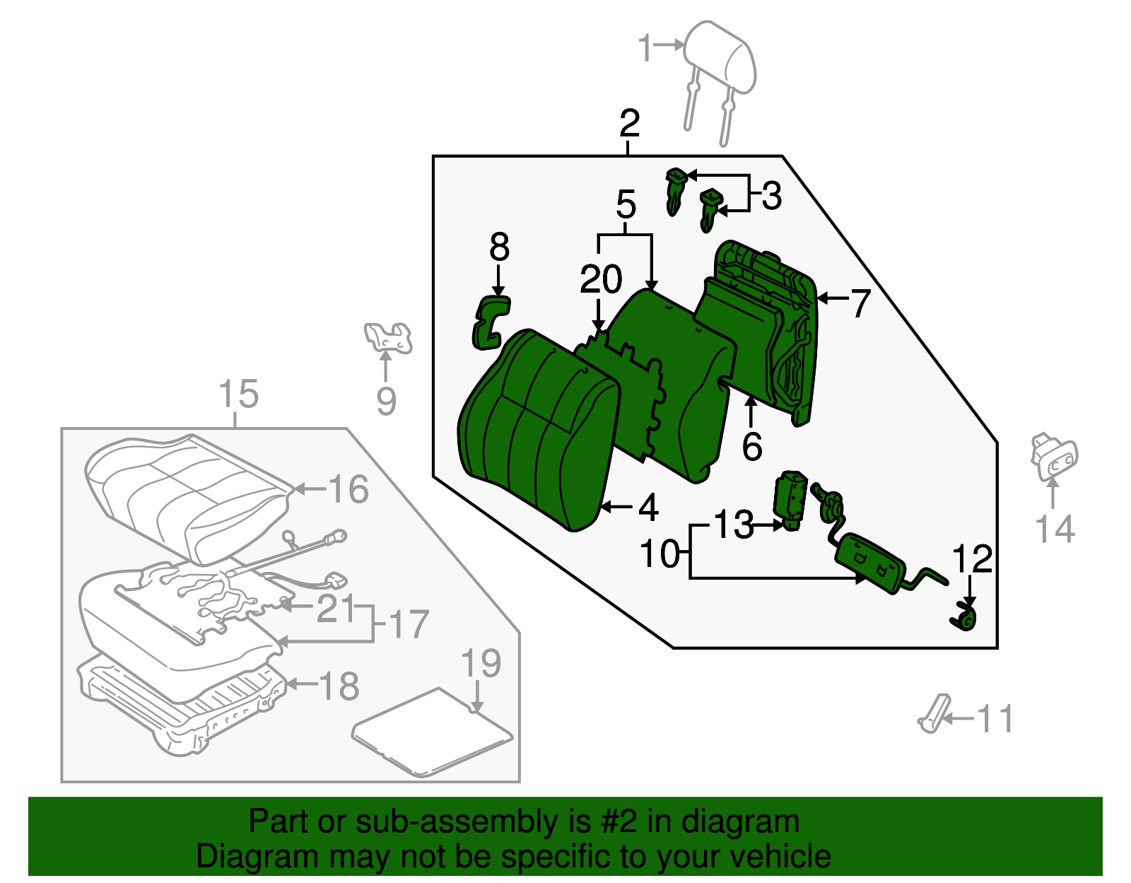 1996-2000 Toyota 4Runner Seat Back Assembly 71440-35670-E0 | Retail ...