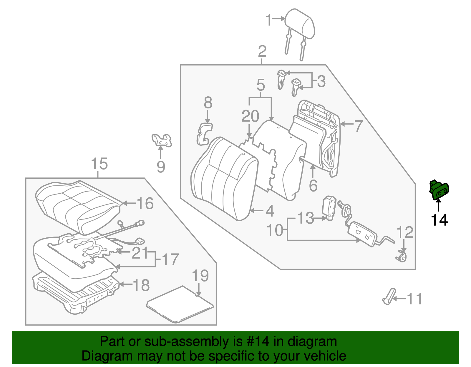 Toyota Parts Power Seat Switch 84750-22060-B0 | Toyota Parts|Toyota ...