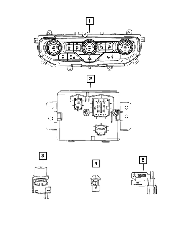 MOPAR GENUINE A C AND HEATER CONTROL - 68474248AC - 68474248AC | Mopar ...