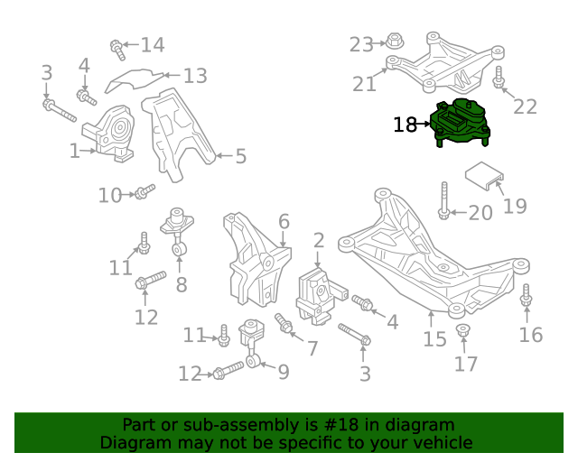 2013-2024 Audi Trans Mount 4M0-399-153-AE | OEM Parts Online