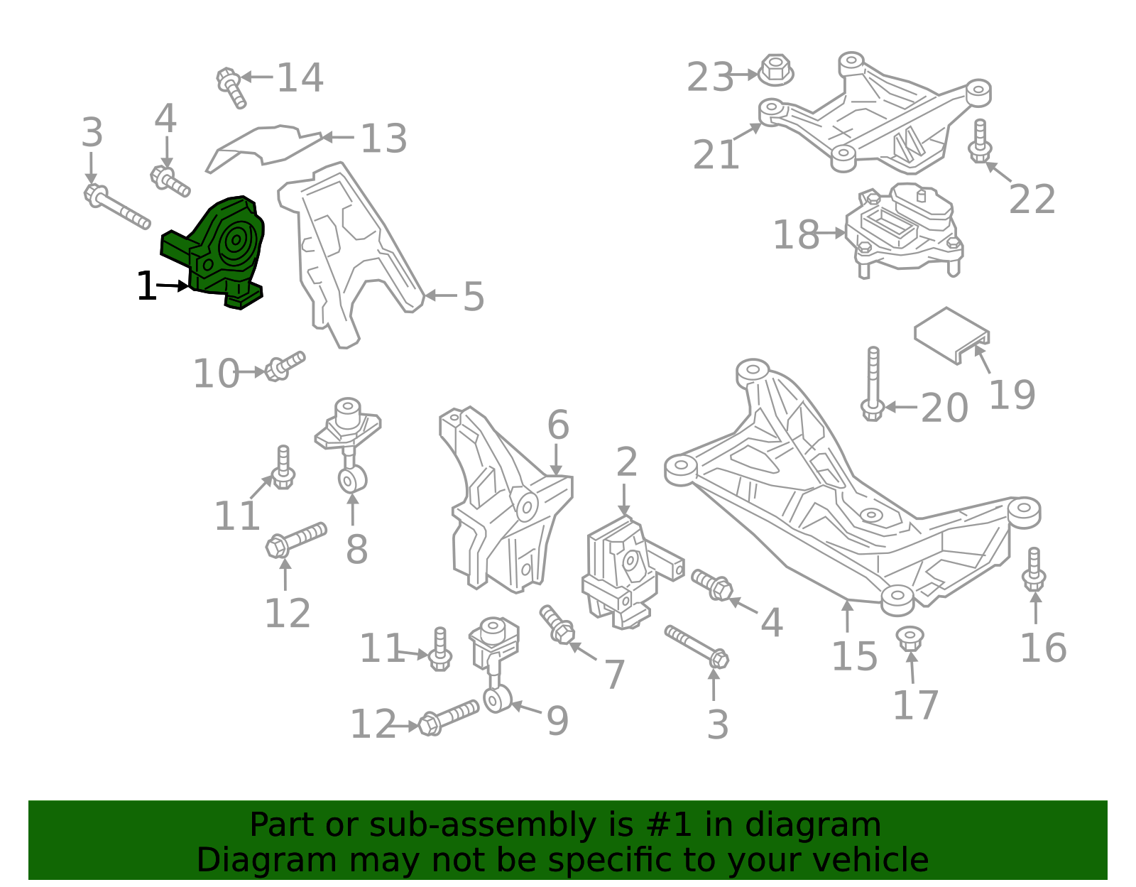 4M0-199-372-GJ - High-Quality Engine Mount for 2017-2025 Audi ...