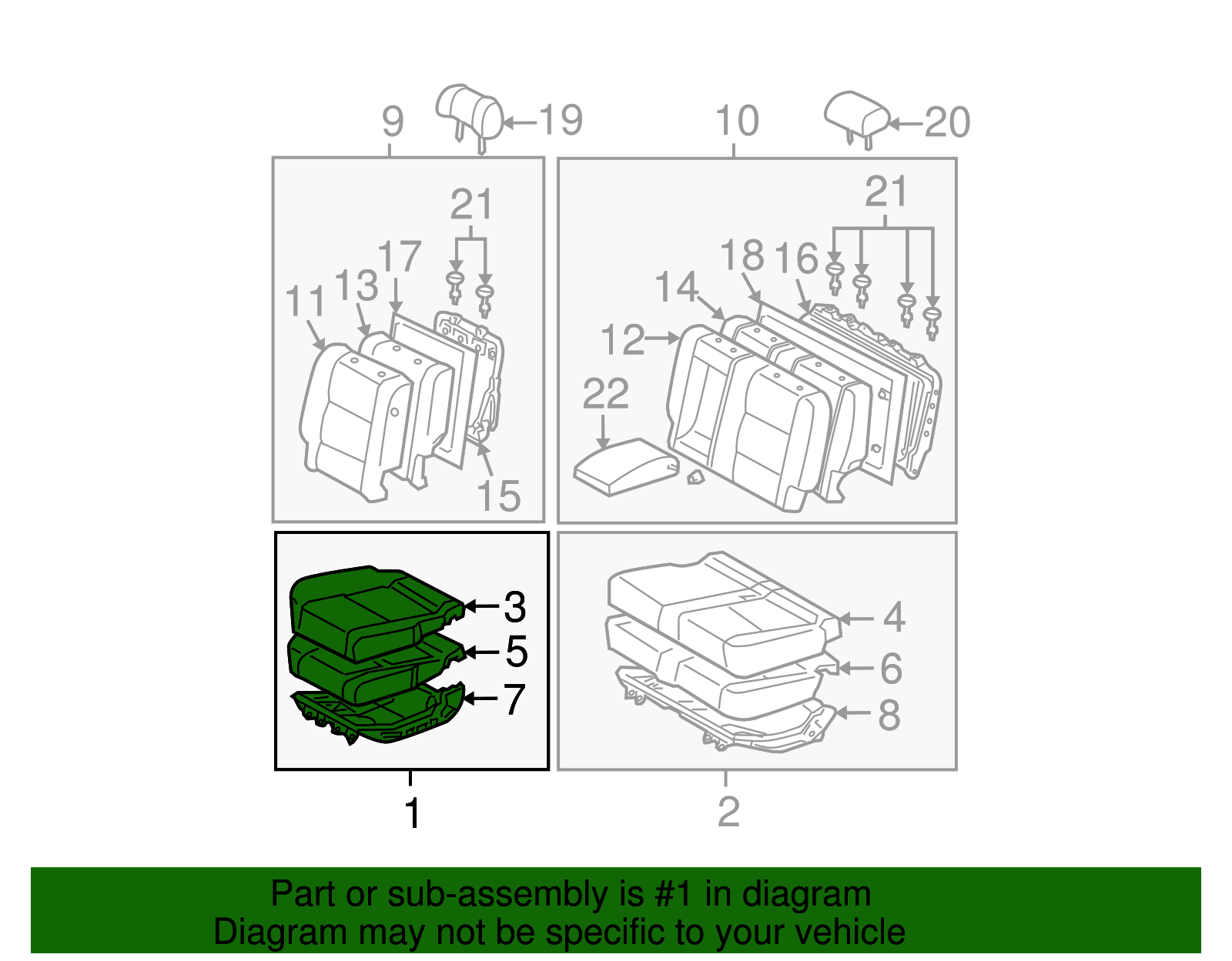 2004 Toyota Tundra Cushion Assembly 71460-0C032-E1 | Toyota Parts Center