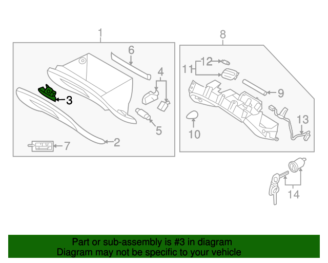 2005-2010 Kia Sportage Latch Assembly 84560-1F000WK | TascaParts.com