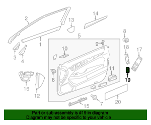 212-905-92-00-64-9107 - Trunk Lid Release Switch 2012-2019 Mercedes ...