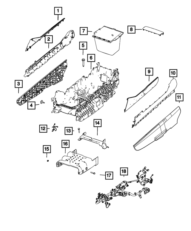 2022-2023 Jeep Console Panel 6ZP90TX7AA | Mopar eStore