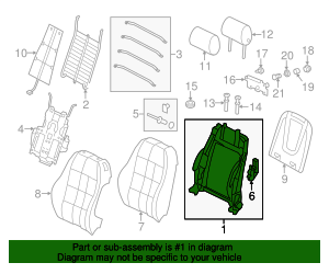8K0-881-515-A - Seat Back Frame 2009-2017 Audi | AutoNationParts.com