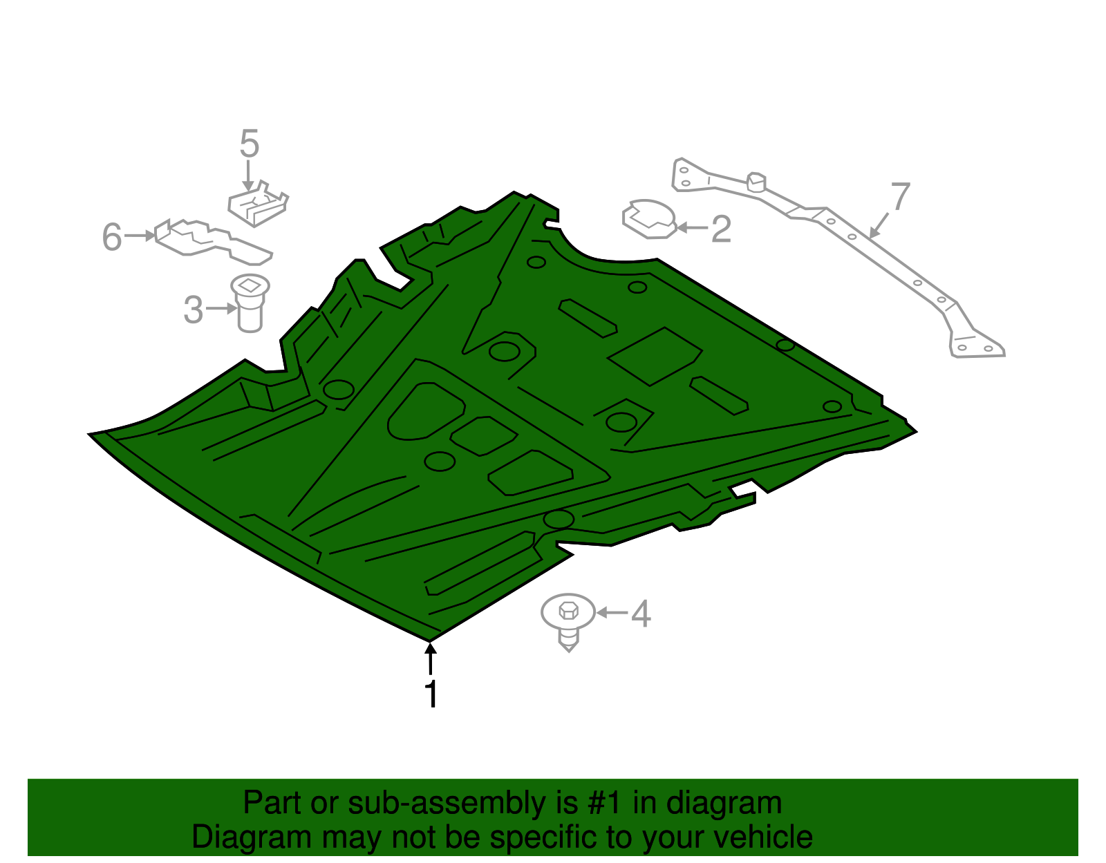 51-75-7-241-814 - Underhood shield 2011-2021 BMW | AutoNation Parts