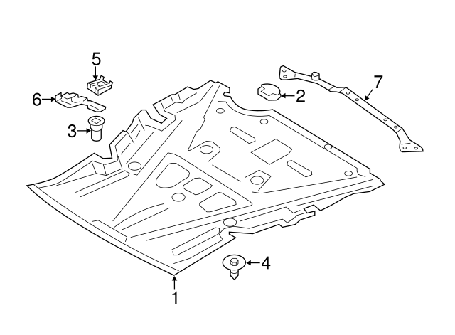 51757241814 - 2012-2021 BMW Under Cover (51-75-7-241-814) | BMW of ...